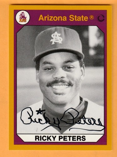 Ricky Peters Arizona State Sun Devils AUTO Signed 1990 Card Detroit ...