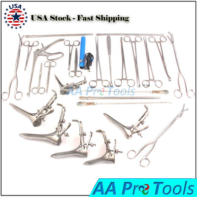30 Pcs PEDIATRIC BASIC LAPAROTOMY Set Gynecological Medical Instruments ...