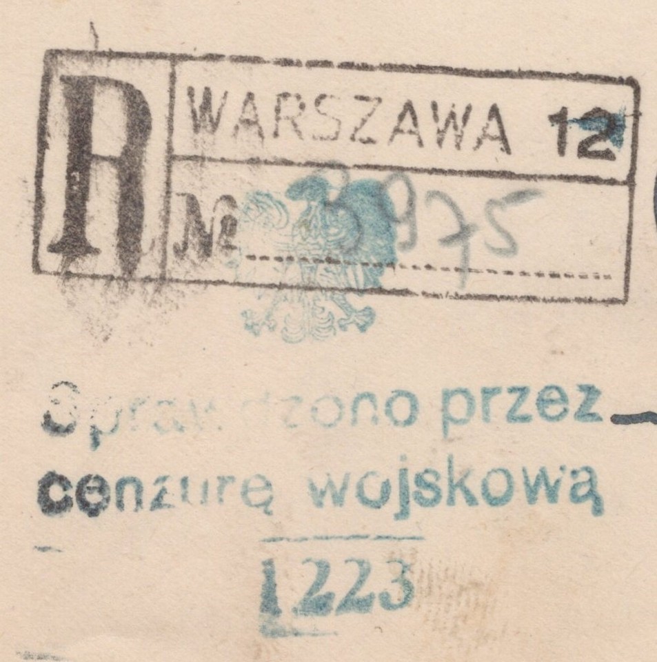 Poland 1945 Registered Censored Cover Warsaw–Geneva Red Cross Post-WWII ...