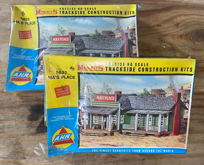 Vintage AHM Minikits Trackside Construction Kit "MA's PLACE" # 5822 NEW ...