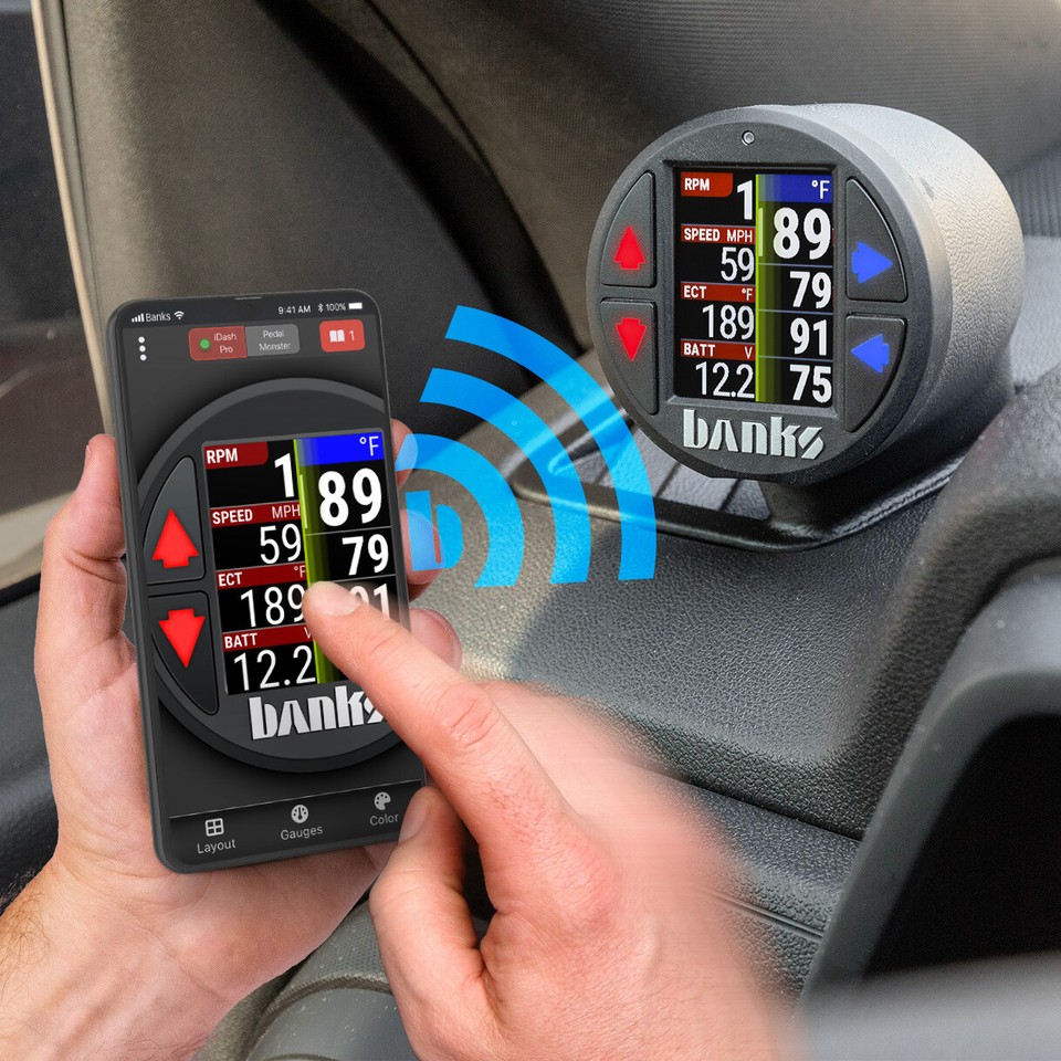 Banks Power iDash Pro Standalone Monitor Gauges for 2008 Up OBDII ...