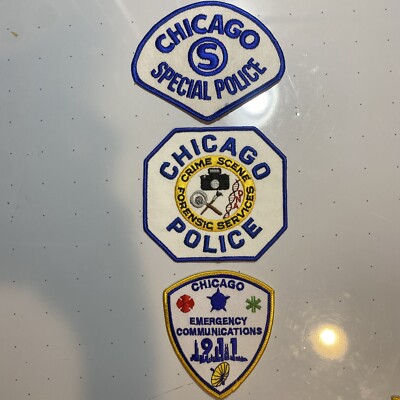 Chicago Police Patches Special Police, Forensic Services, 911 ...