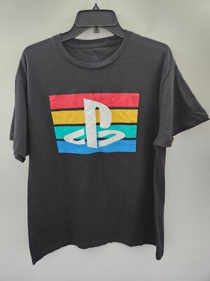 Adult Large PlayStation Classic Logo T-Shirt Black Shirt Old Navy Brand ...