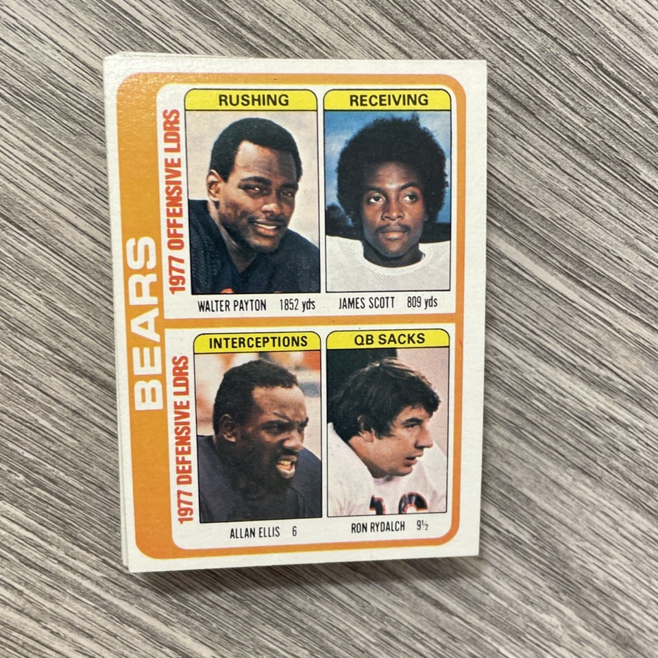 1978 Topps NFL Card Lot-Misprint Clark Gaines, Walter Payton, Tony ...