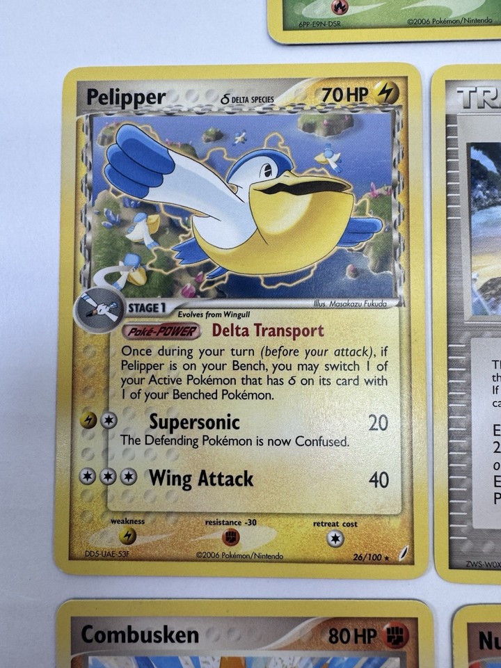 Pokémon EX Crystal Guardians 2006 Pelipper, Bulbasaur, Combusken, Numel ...