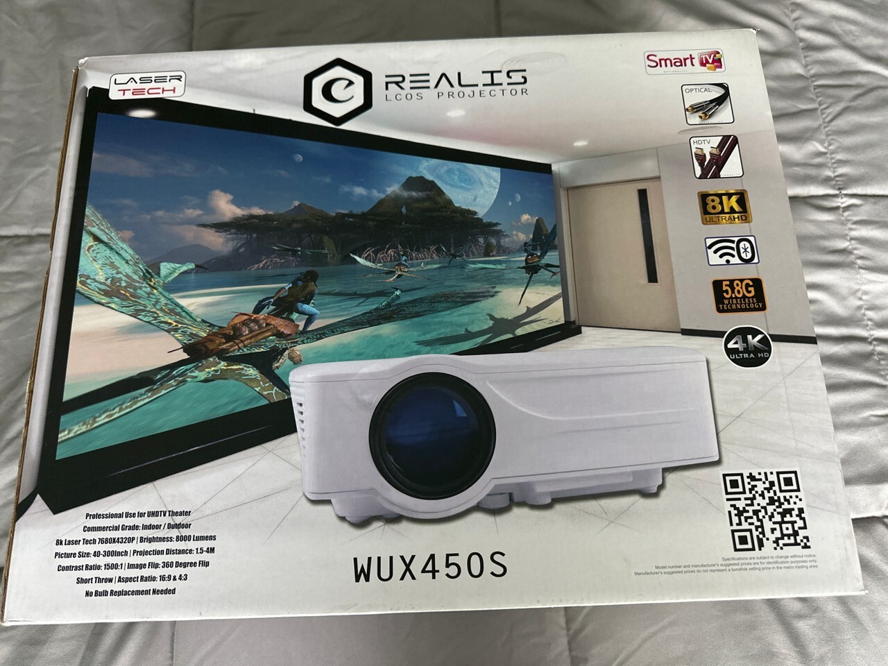 REALIS LCOS Projector WUX450s 8K ULTRA HD 5.8G Wireless Tech | eBay