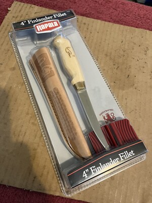 New Rapala 4" Finlander Fillet Knife With Sheath & Kniife Sharpener | eBay