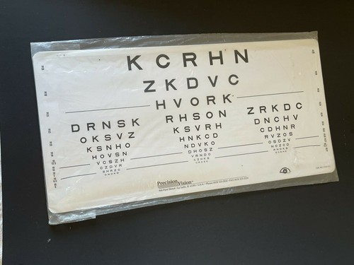 Precision Vision Logarithmic Visual Acuity Chart 2000 Set Of 2 Charts Precision Vision Logarithmic Visual Acuity Chart 2000 Set Of 2 Charts