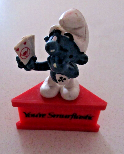 Smurfs Your Smurftastic Card Player Smurf a Gram Vintage Rare (e ...