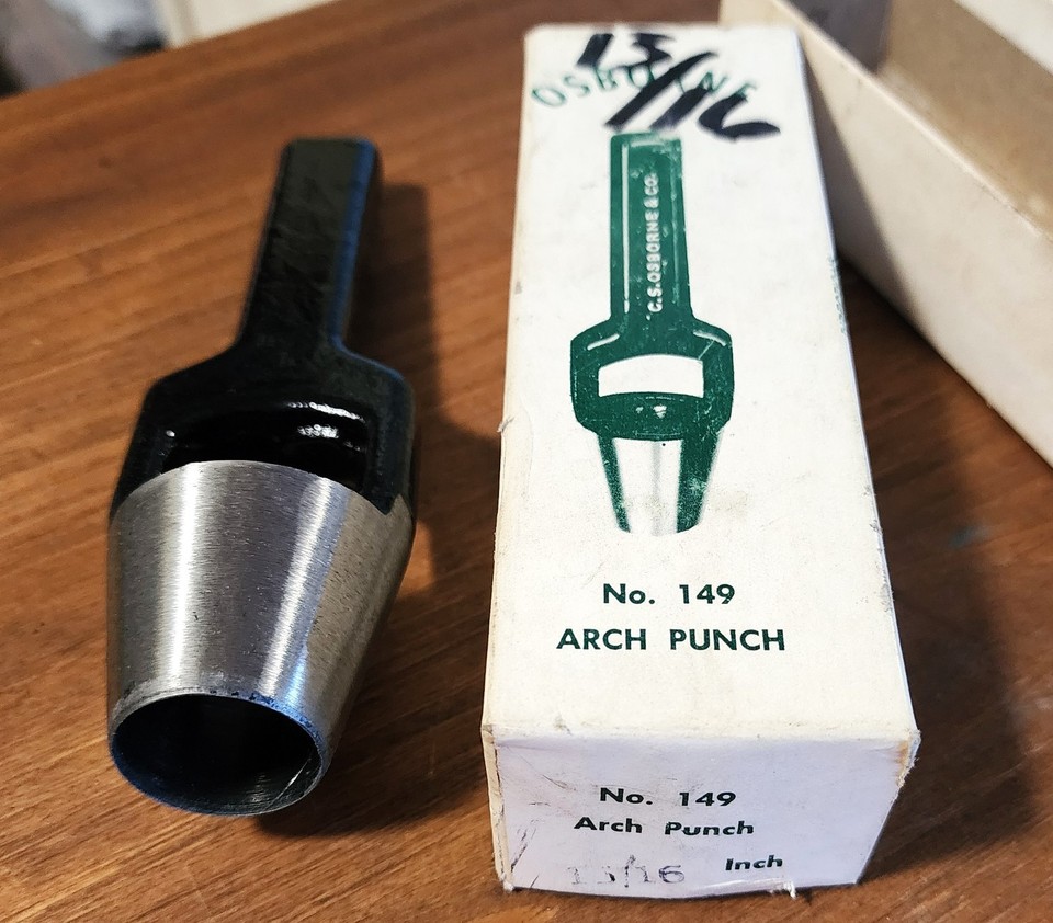 Osborne 15/16" Arch Punch No. 149 for Leather, Rubber & More - In Box ...