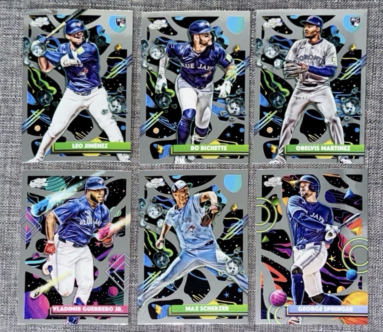 2025 Topps Chrome Cosmic Toronto Blue Jays Team Set 6 Cards Guerrero ...