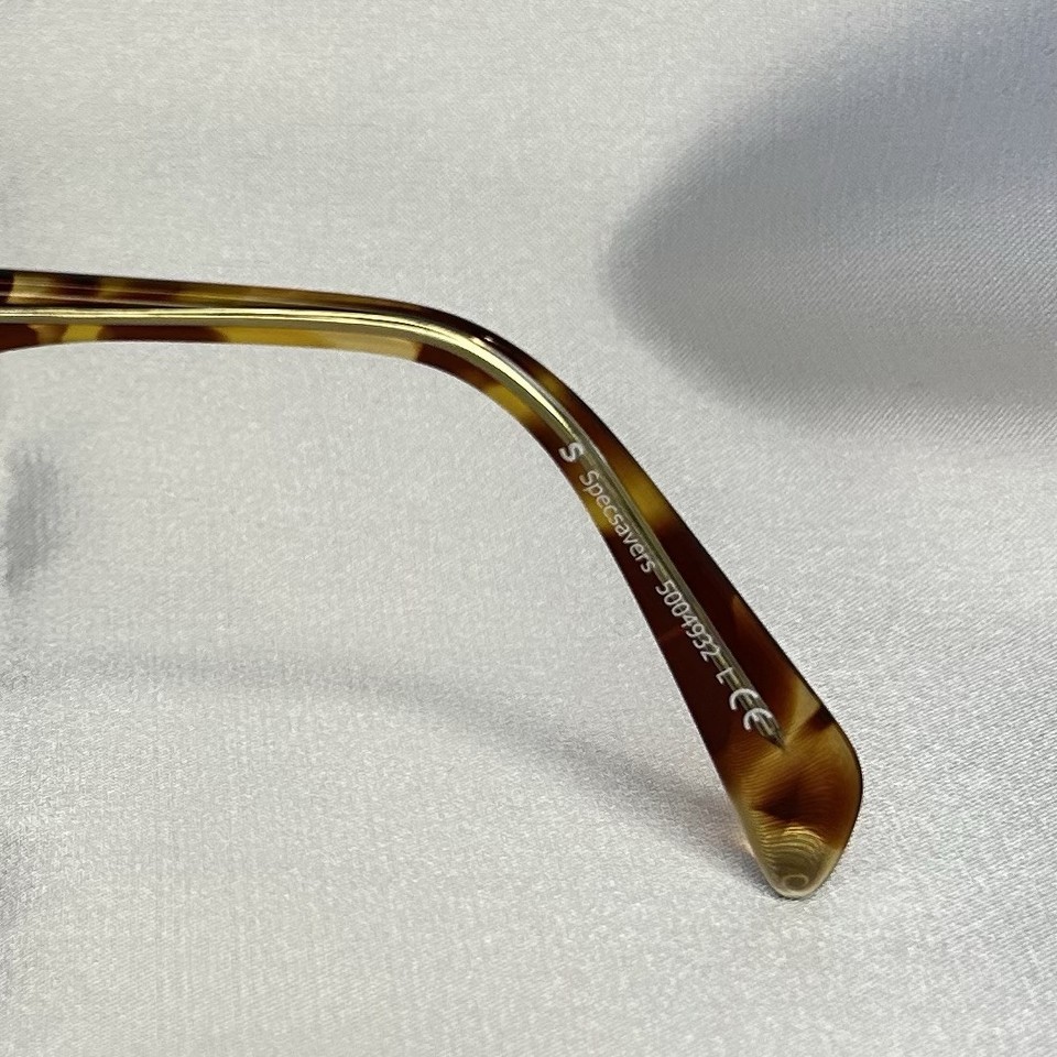 SPECSAVERS STEFANIA Glasses SQUARE FRAMES BROWN MOTTLED CRYSTAL ACETATE ...
