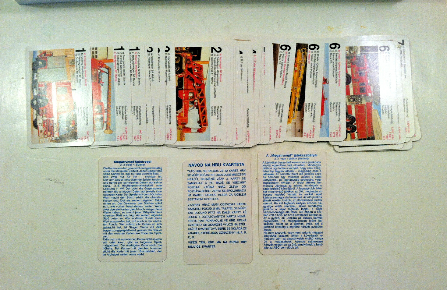 Piatnik Mega Trumpf (Trumps) FIRE-BRIGADE Card Game. Used. | eBay