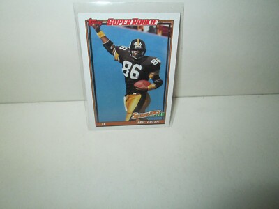 ERIC GREEN 1991 FOOTBALL CARD Topps #302 Rookie Rc PITTSBURGH STEELERS ...