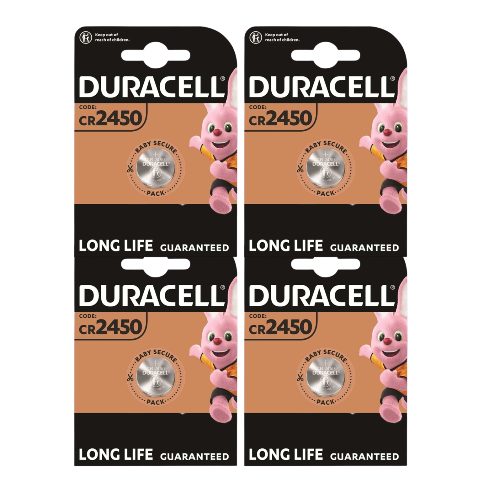 Duracell 2450 Battery CR2450 DL2450 BR2450 3V Lithium Batteries Coin ...