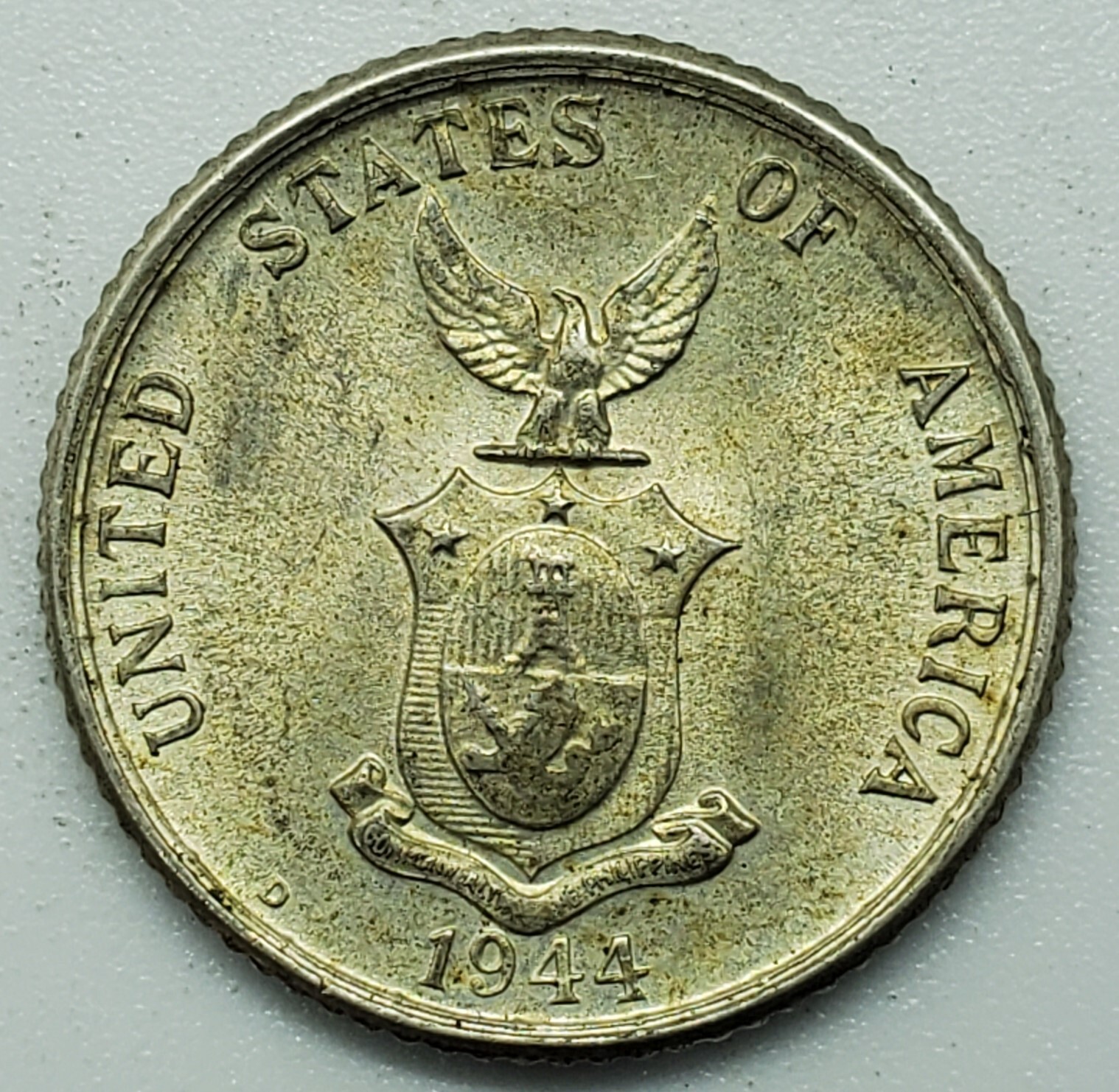 1944 D Twenty Centavos Filipinas Phillipines United States of America ...