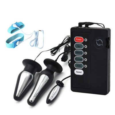 Shock Kit E-Stim Electro Pulse Host 2 Rings Anus Plug Set Toy Therapy Device USA | eBay