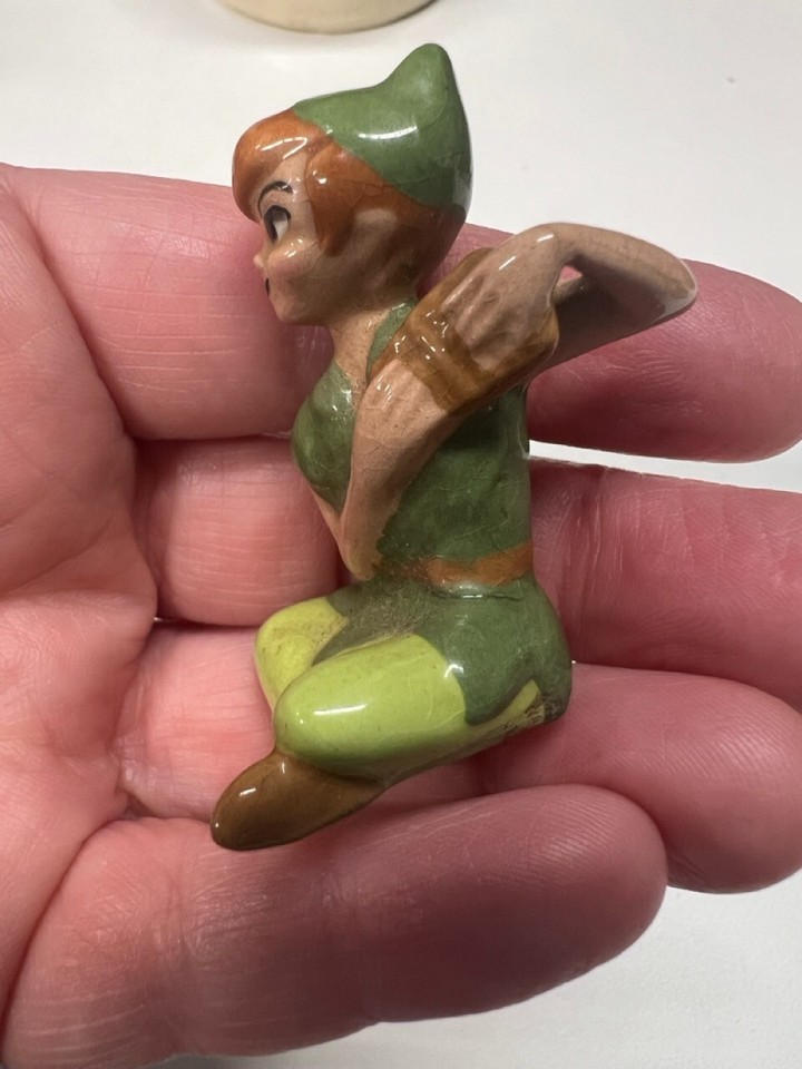 Rare Vintage Miniature Ceramic Peter Pan Figurine Disney Hagen Renaker ...