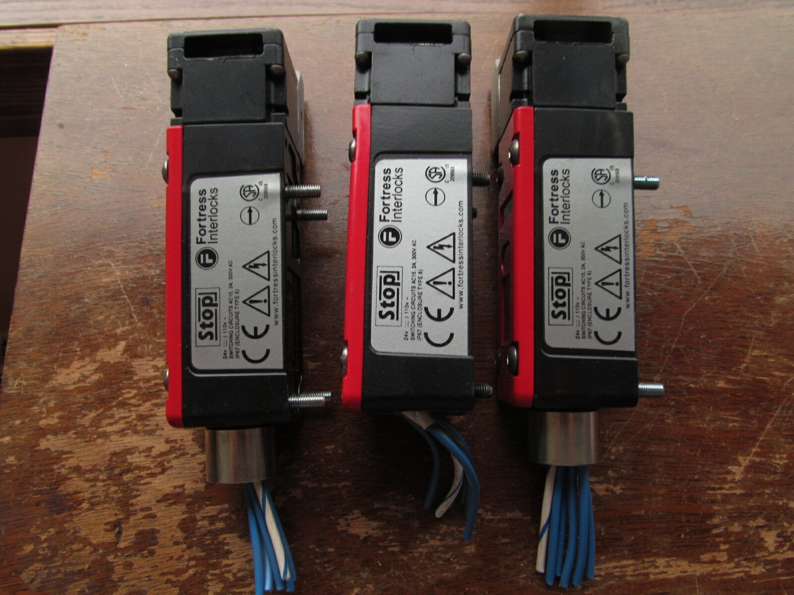 Lot of 3 Fortress Interlocks Safety Gate Switch 24Vdc/110Vac (E-9) | eBay