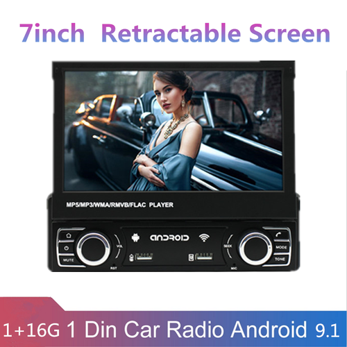Multimedia Player GPS Navi Android 7In Car Radio Retractable Touch ...