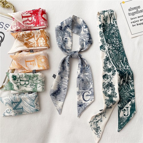 Womens Small Scarf Handle Bag Band Bandana Hair Tie Hair Head Neck ...
