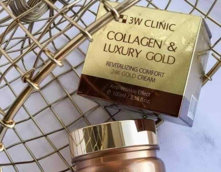 3W Clinic Collagen & Luxury Gold Skin Revitalizing 24K Gold Cream 70 ml ...