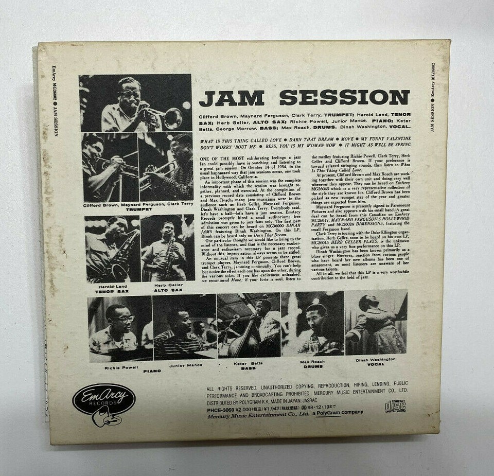 Clifford Brown Jam Session Japan CD | eBay