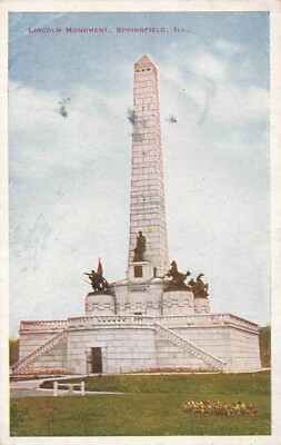 Postcard Lincoln Monument Springfield Illinois | eBay