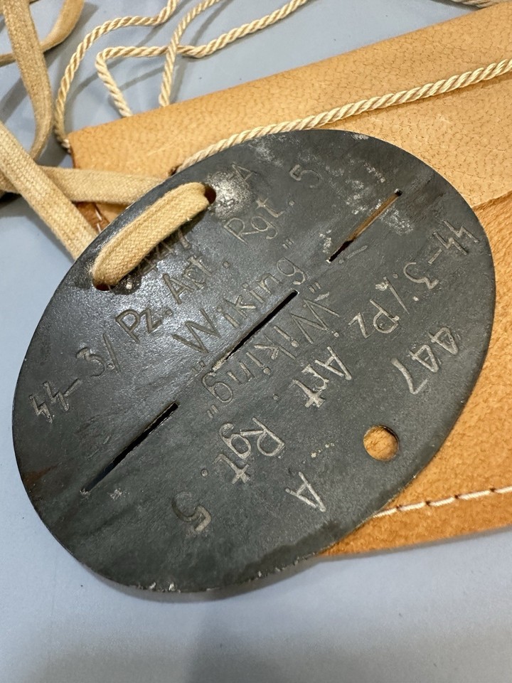 WW2 German Dog Tag Wiking Panzer Original With Pouch Rare | eBay