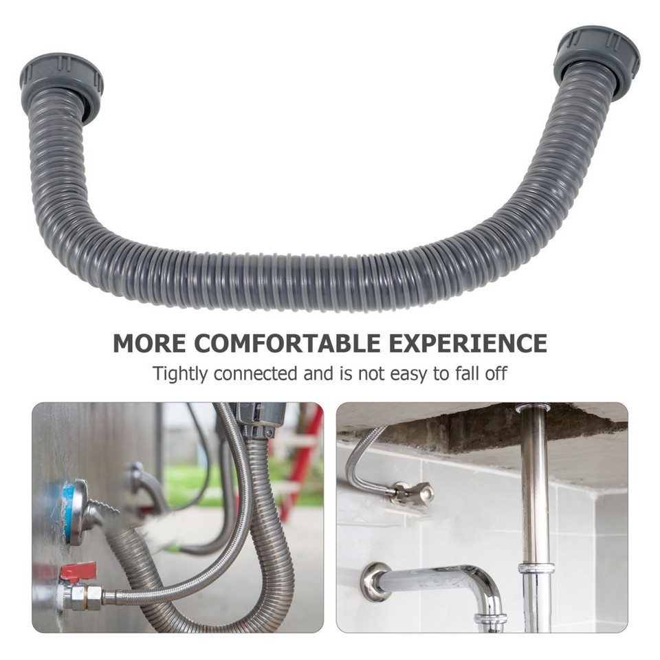 2pcs Bathroom Sink Drainage Pipe Flexible Hose Washbasin Drain Tube ...