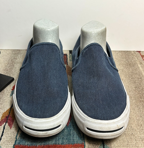 Men's Converse Jack Purcell Navy Twill Cotton Casual Slip-On Sneaker Sz ...