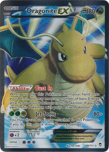 Dragonite-EX - 108/111 - Full Art Ultra Rare HP, English Pokemon ...