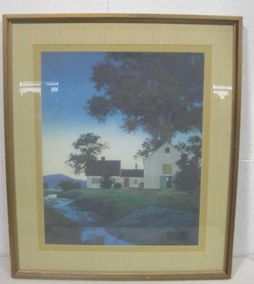 Framed Edward Art Products Twilight Print Maxfield Parrish 1955 25”x29 ...
