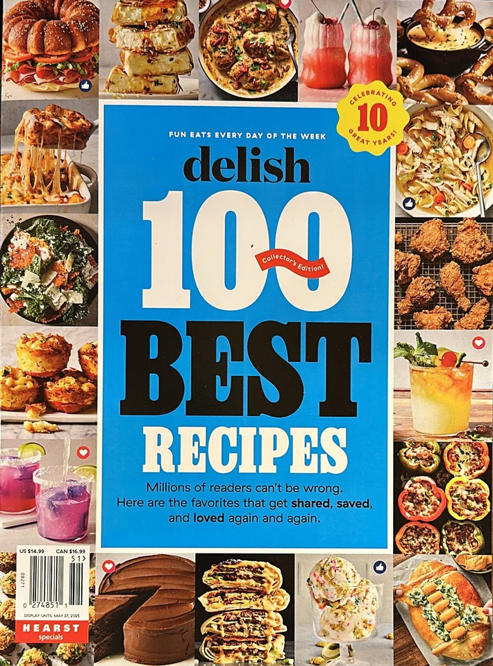Delish, 100 Best Recipes Magazine Issue 17 | eBay