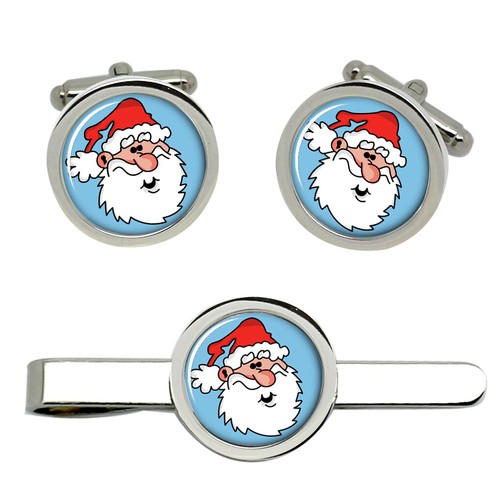 Father Christmas Santa Clause Cufflinks and Tie Clip Set | eBay