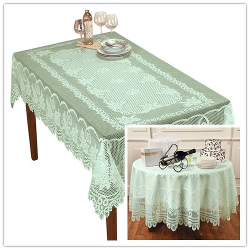 Vintage Lace Tablecloth Dining Table Cloth Cover Topper Wedding Party ...