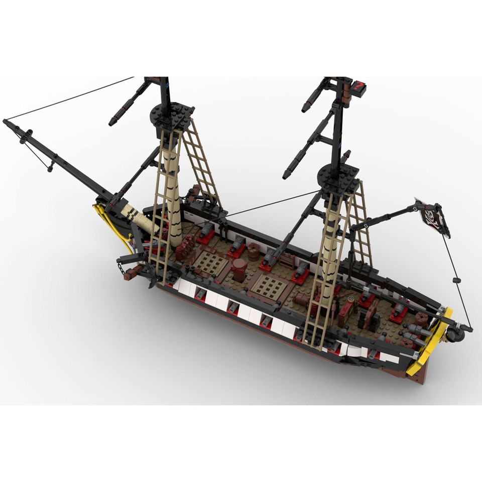 Brig / 18-gun Flush-deck Brig-sloop for Pirates Theme 1690 Pieces MOC ...