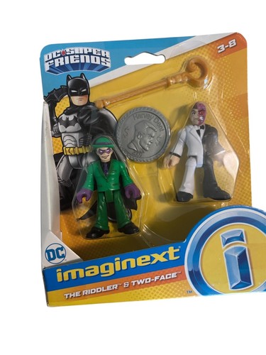 Fisher-Price DC Super Friends imaginext Riddler and Two-Face with ...