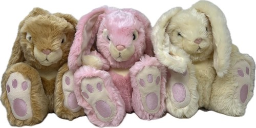 Keel PATCHWORK RABBIT Plush Toy - Pink, Cream or Brown - NEW | eBay