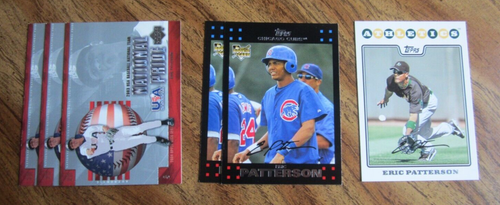 Eric Patterson Lot of 6 Trading Cards MLB Baseball Chicago Cubs ...