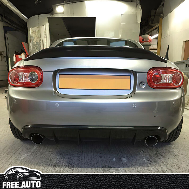 For 09-15 Mazda MX-5 Miata NC NC2 Rear Bumper Lip Diffuser W/ 4-Fin PU ...