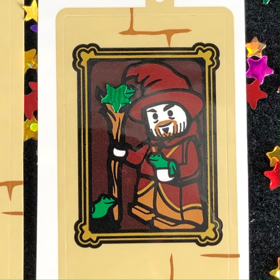 NEW LEGO Tan Wizard Staff Frog Portrait Bricks 75953 Sticker 3x3x6 Wall ...