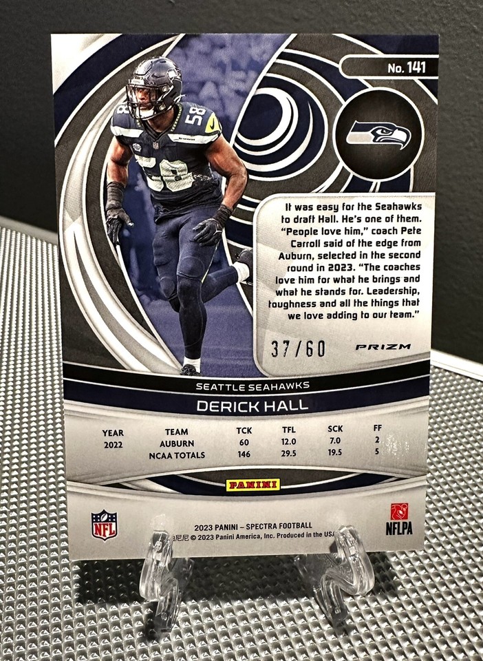 2023 Spectra DERICK HALL #/60 SP Interstellar Prizm Rookie RC🔥Seattle ...