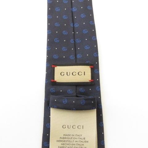 ys03 Gucci Double G Gg Polka Dot Silk Jacquard Tie Regular All Over ...