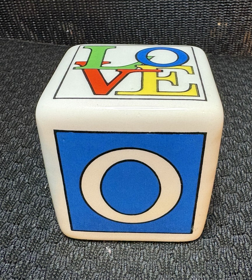 Vintage 1970's Fitz and Floyd "Love" Cube / Block Paperweight | eBay