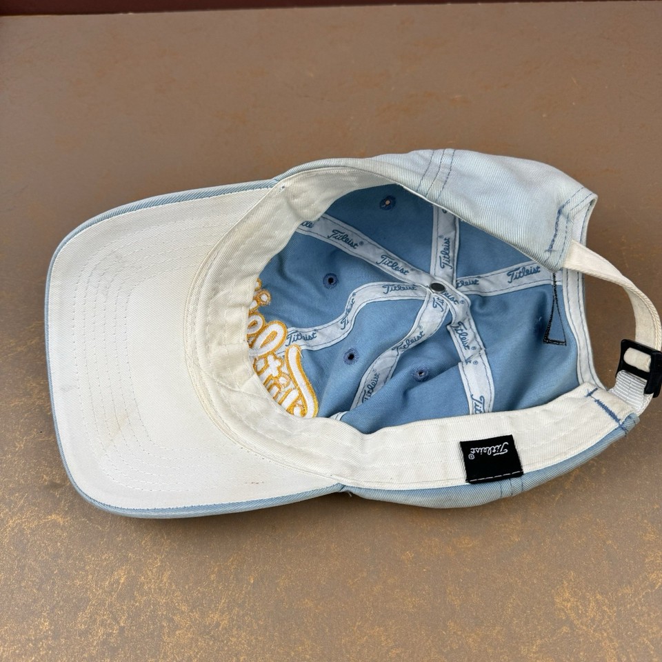 Titleist #1 FJ Light Blue Golf Hat Cotton Strapback Embroidered Yellow ...