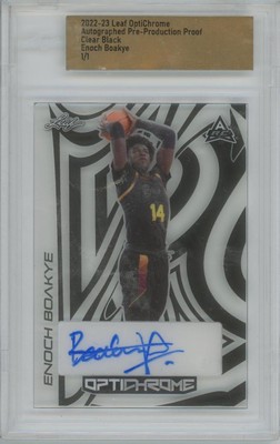 2022 Leaf Optichrome Proof Clear Black Enoch Boakye 1/1 Auto RC Rookie ...