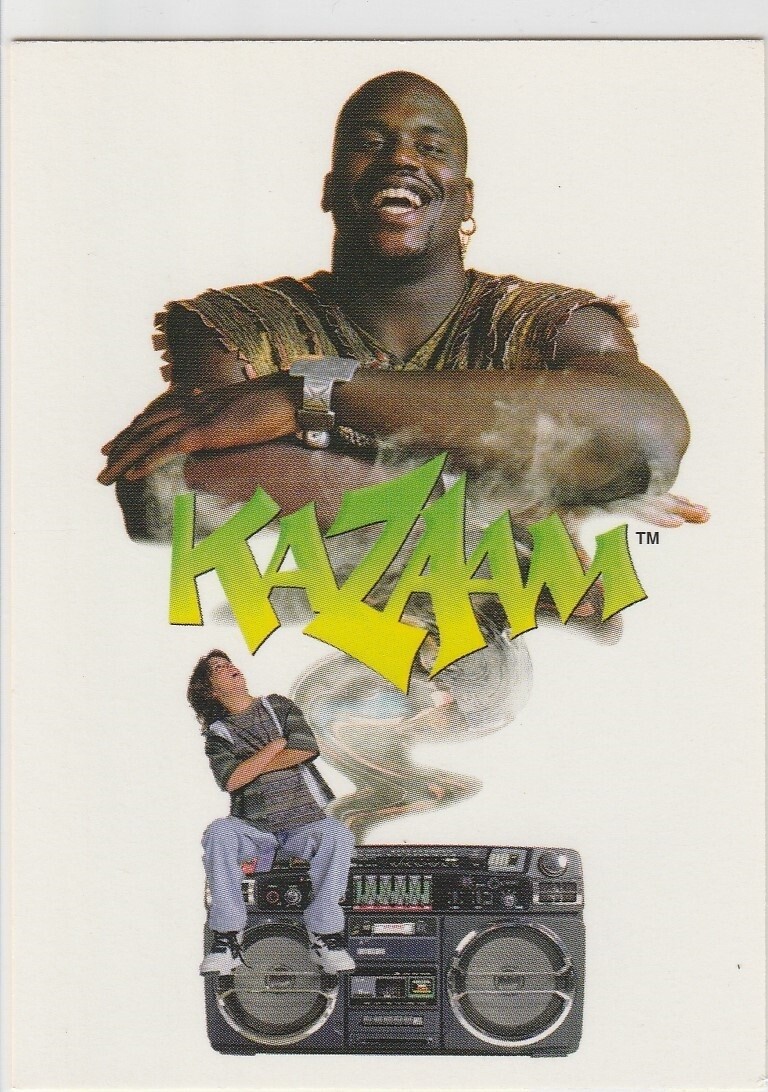 SHAQUILLE O'NEAL Shaq RARE KAZAAM Hollywood Genie Movie Card BASKETBALL ...