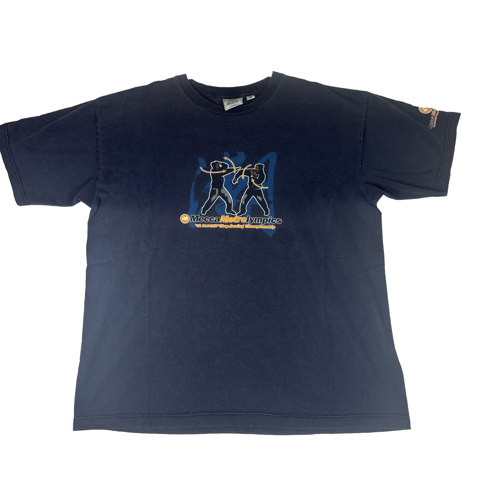 Vintage Mecca Apparel Metrolympics Black T-Shirt Size… - Gem