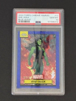 She-Hulk 2024 Topps Chrome Marvel Blue #/150 PSA 10 #11 | eBay